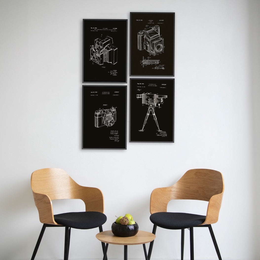 Simple Film Camera with Crank | A3+| Black Background – CPB Foundation